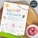 Summer Fun Day Editable Invite | Church Event | 4th of July Party ...
