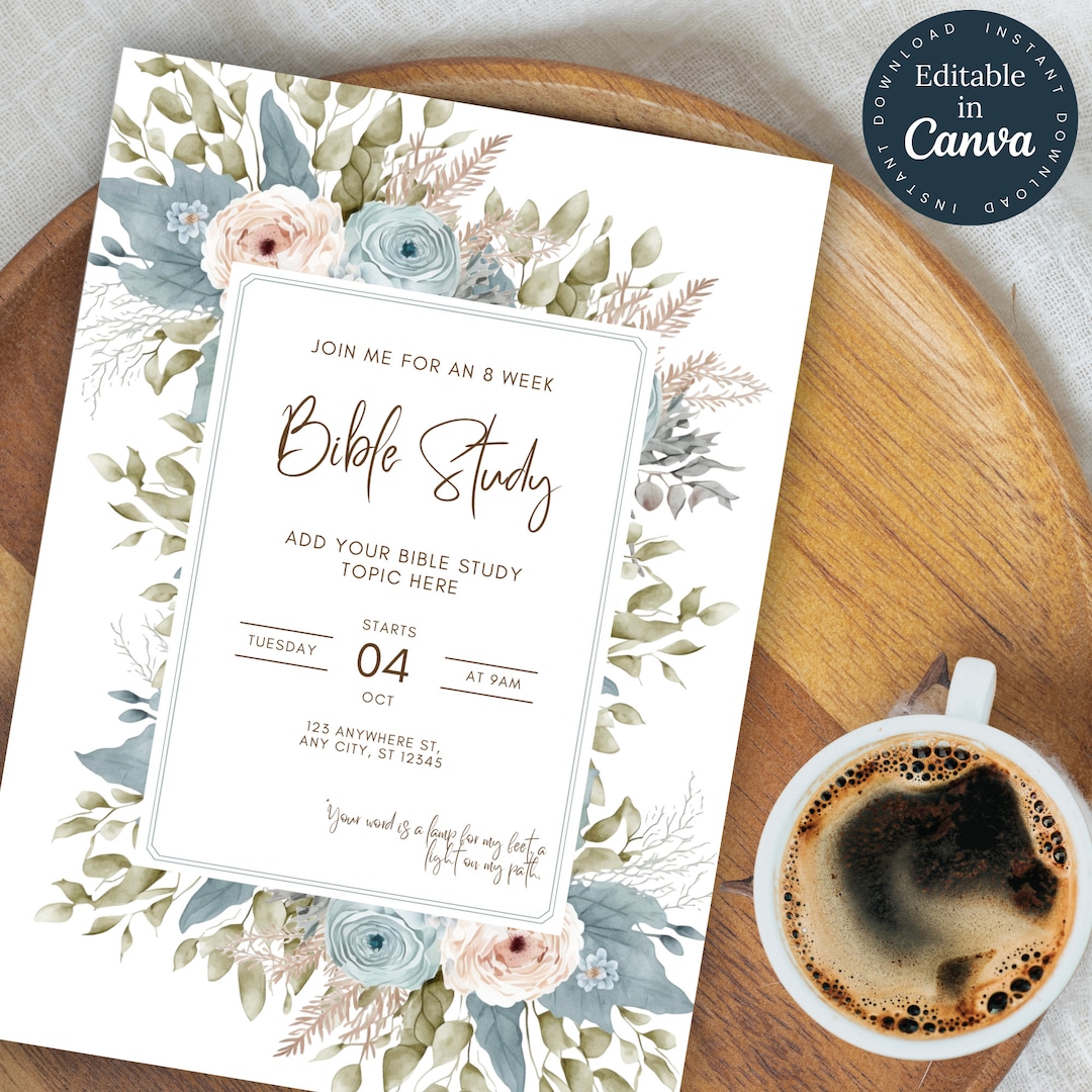 Women’s Bible Study Invite Flyer | Editable Invitation | Church Group ...