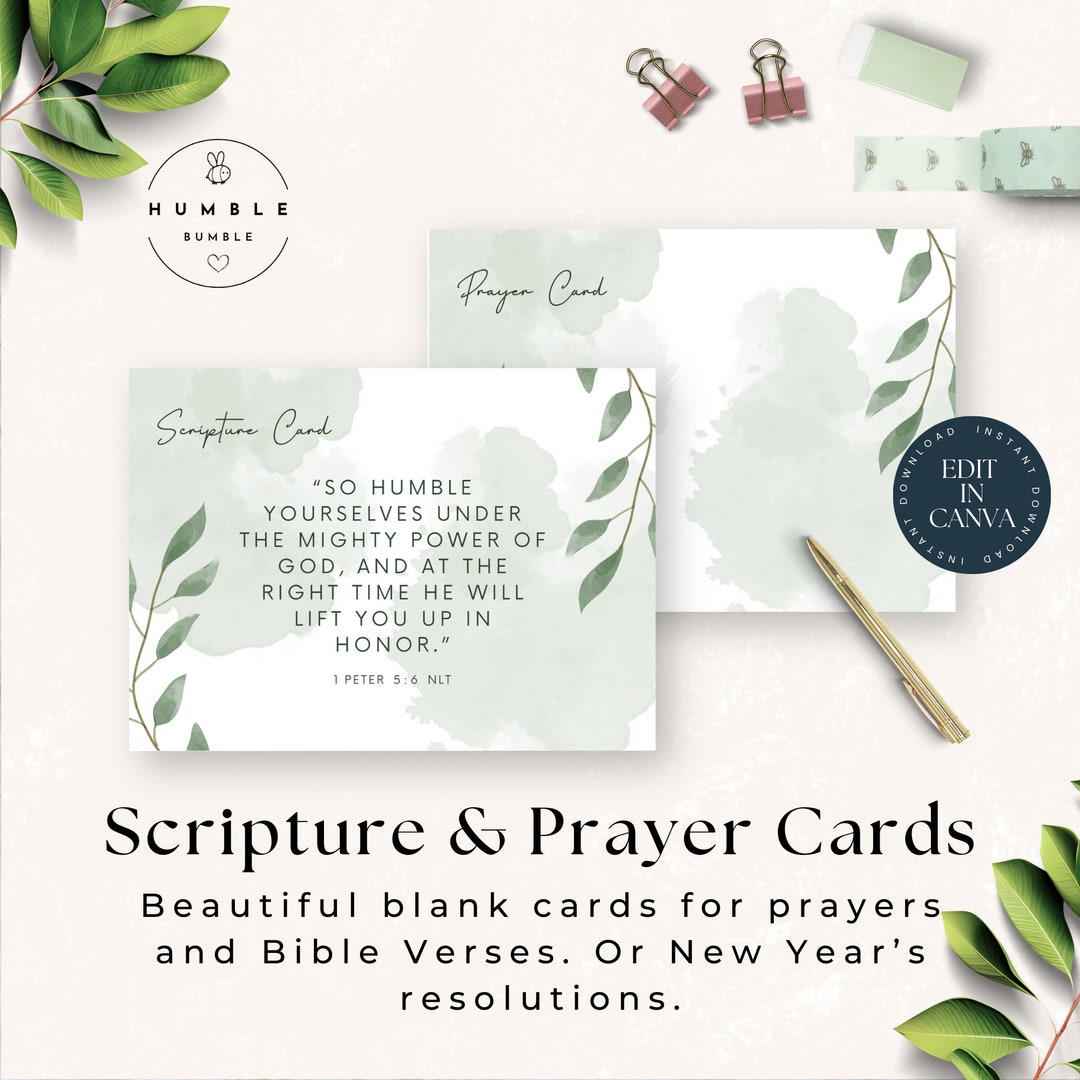 Editable Scripture Cards Bible Verse Card Prayer Card - Etsy