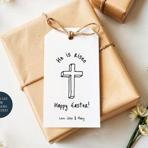 He is Risen Easter Gift Tags - Printable Easter Gift Tags - Christian ...