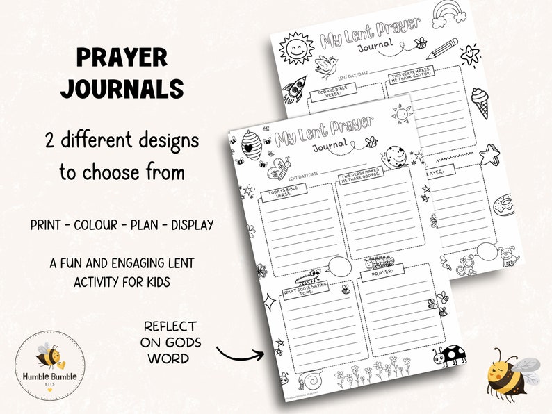 Lent Fasting Planner for Kids Lent Activity for Kids Lent Prayer ...