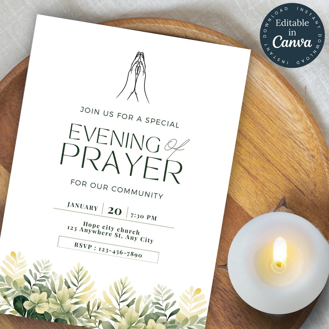 Prayer Group Invite | Church Group Flyer | Editable Template | Small ...