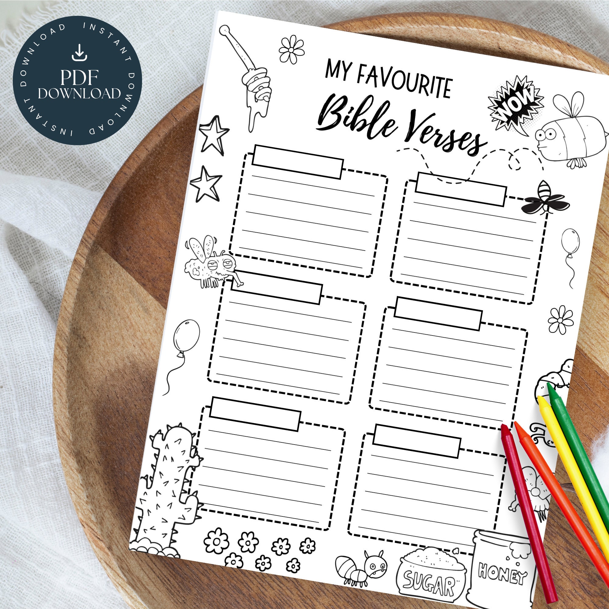 Kids Bible Verse Planning Sheet | Scripture Memory Planner | Favourite ...
