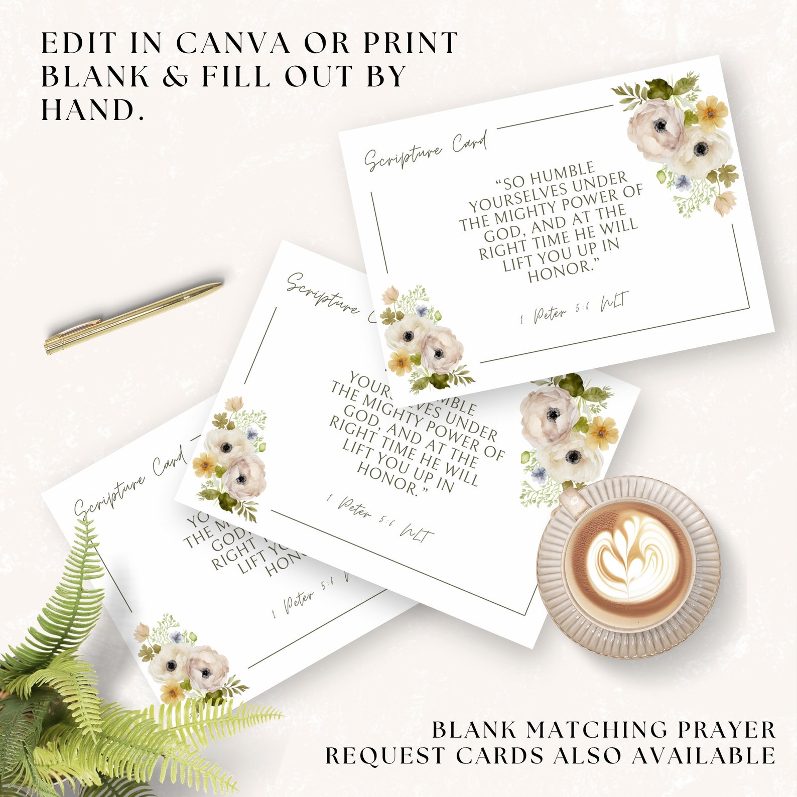 Editable Scripture Cards | Bible Verse Cards | Memory Verse Cards ...