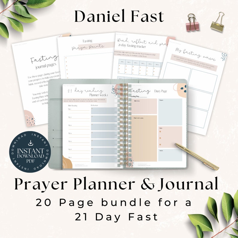 Fasting Journal & Planner 2024 | Fasting Planner Bundle | Daniel Fast ...