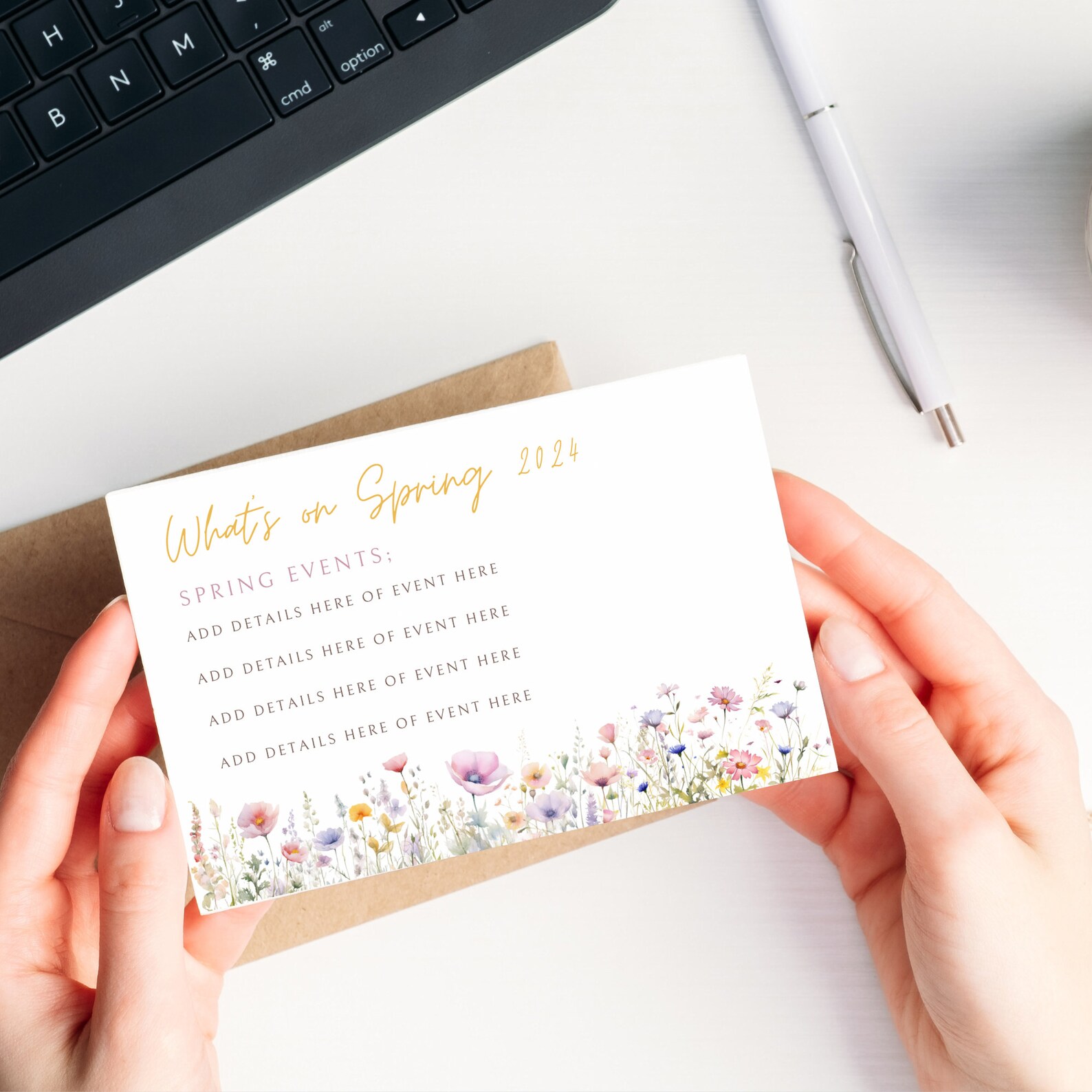 Spring Church Welcome Card Template | Digital Download | Editable ...