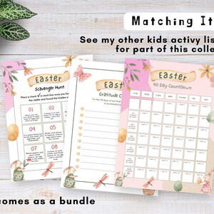 40 Days of Lent Countdown Calendar | Lent Countdown Calendar | Kids ...