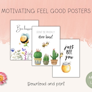 Motivating Printable Posters, Bee Themed Posters, Printable Posters ...