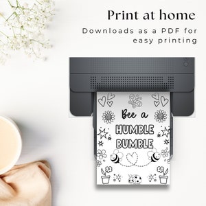 Bee Kind Coloring Bundle | Kids Coloring Activity | Mindfulness ...