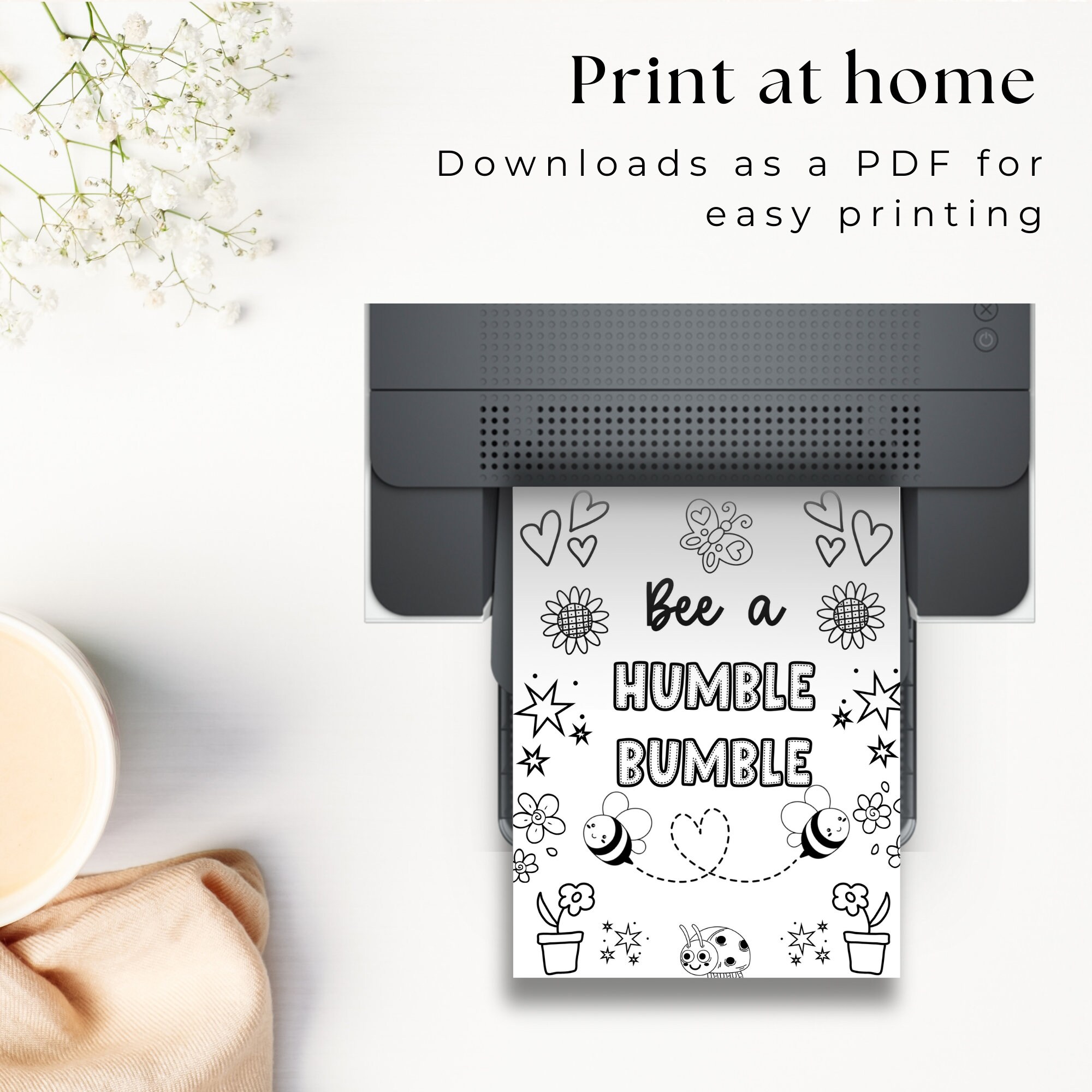 Bee Kind Coloring Bundle Kids Coloring Activity Mindfulness Coloring ...