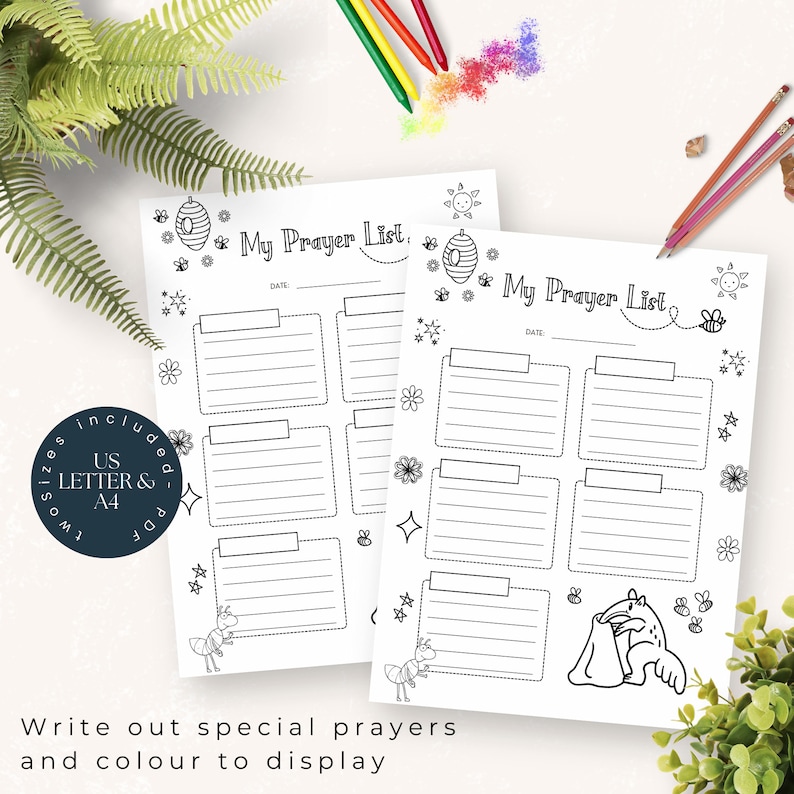 Kids Prayer Planner Christian Faith Planner Activity for Kids ...
