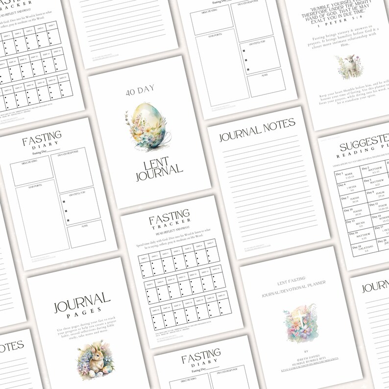 40 Day Lent Devotional Journal With Lent Tracker & Bible Reading Plan ...