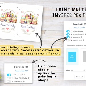 Easter Tea Party Invitation | Editable Party Invite | Hop on Over ...