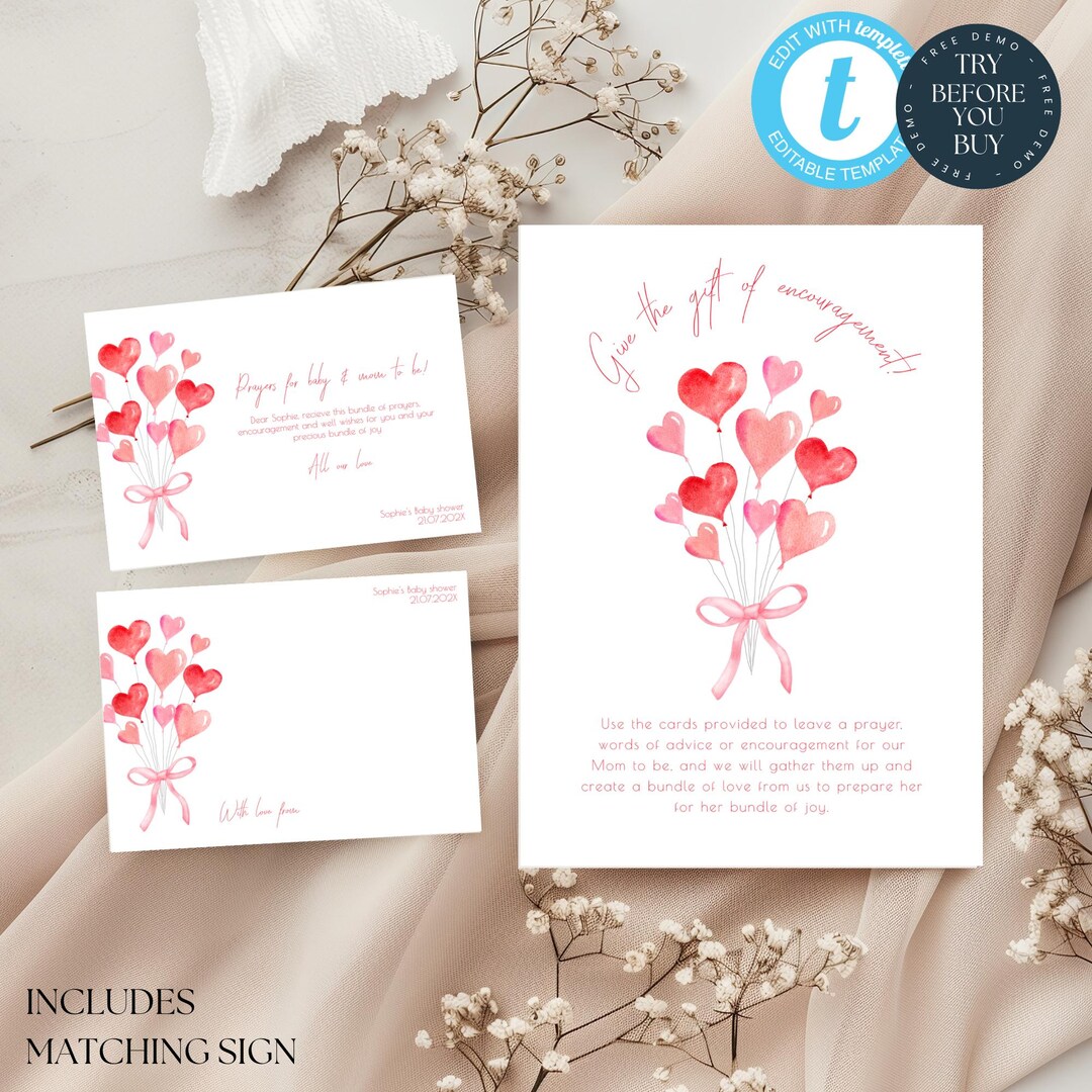 Prayers for Baby Sign & Card Template, Pregnancy Prayer Cards ...