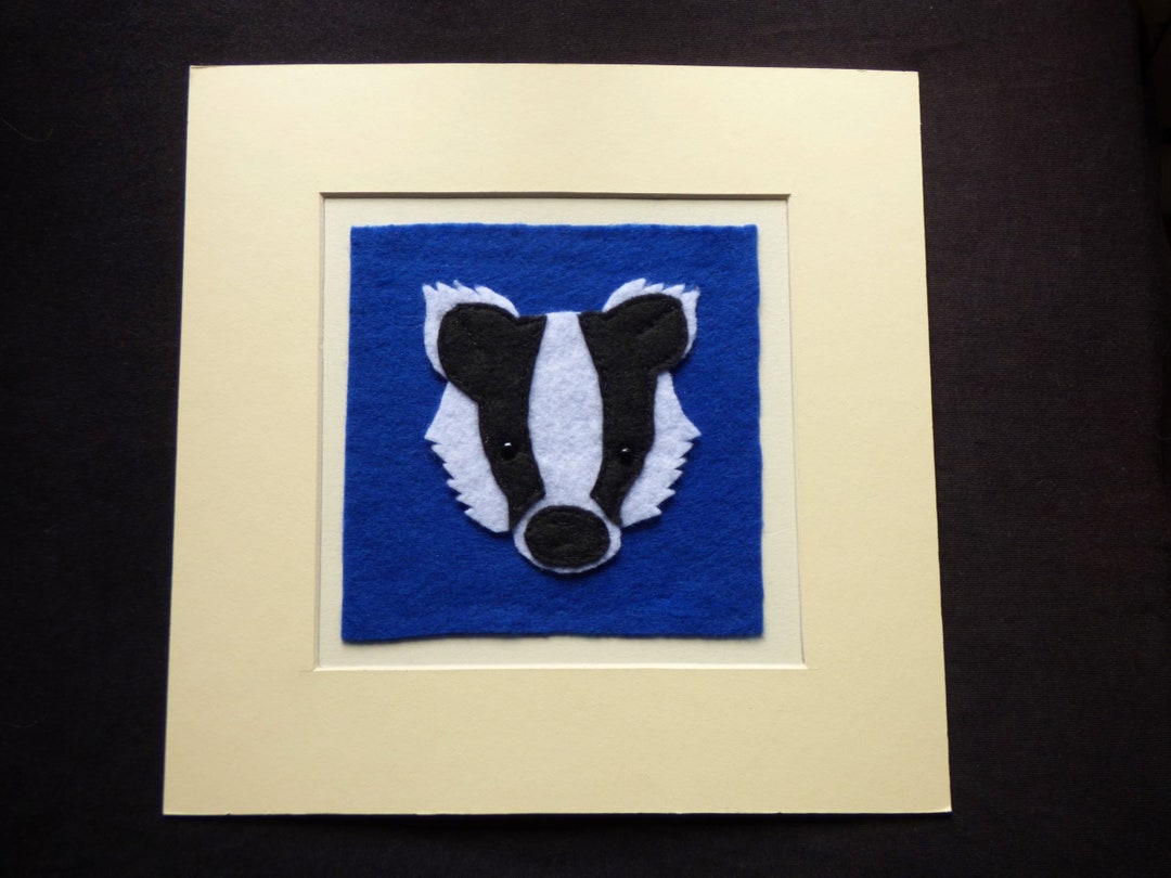 Handmade Felt Badger Picture - Etsy