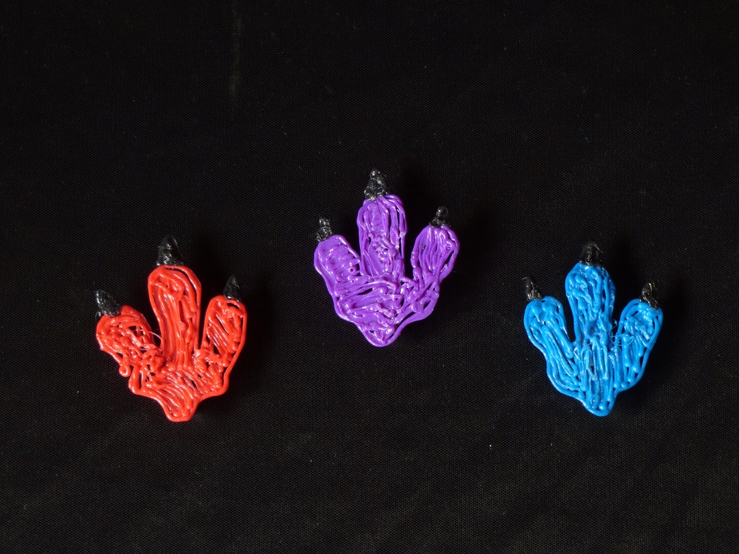 Blue Dino Footprint Brooches Handmade With PLA Non-toxic Filament - Etsy