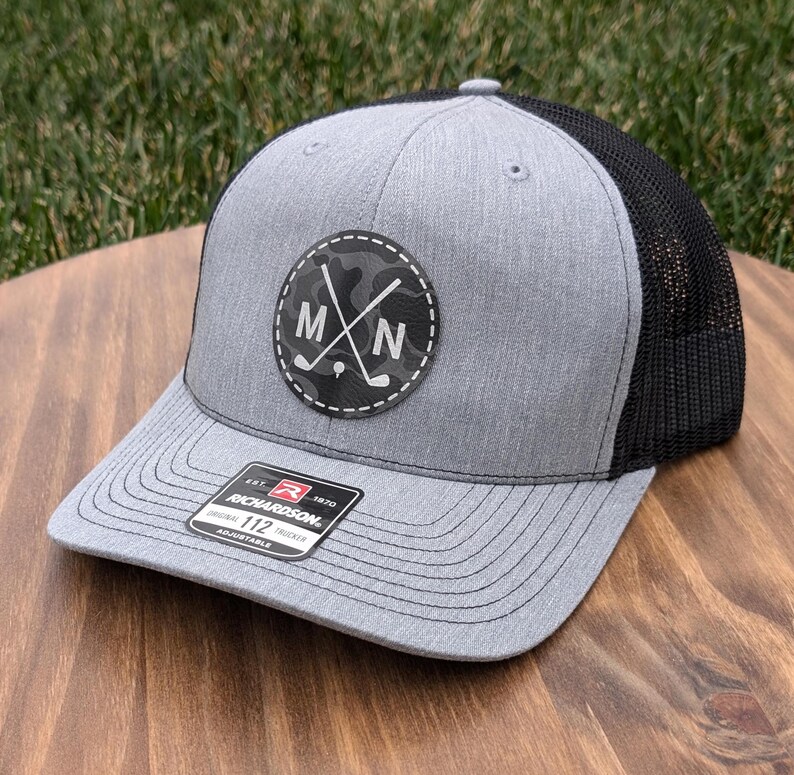 Minnesota Hockey Leather Patch Hat | Trucker Hats | Gift | MN Hat ...