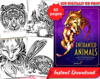 Enchanted World: an Adult Coloring Book With 70 Beautiful Coloring ...
