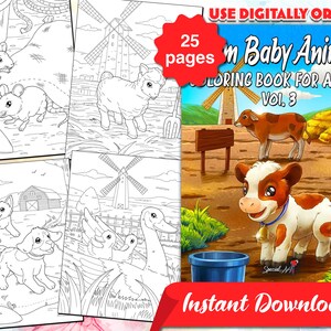 Farm Baby Animals: an Amazing Coloring Book With a Collection of ...