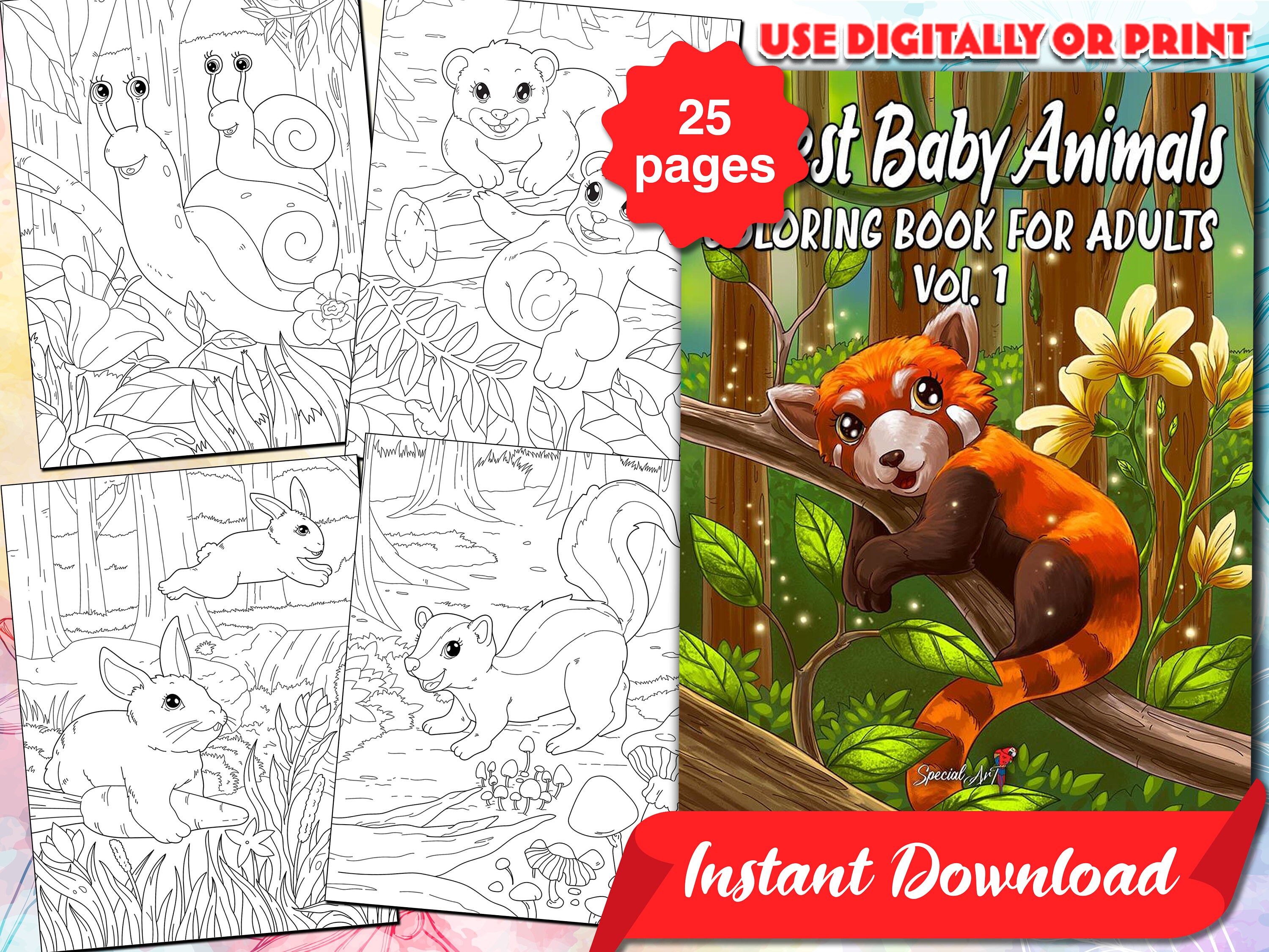 Forest Baby Animals: Amazing Coloring Book With a Collection of ...