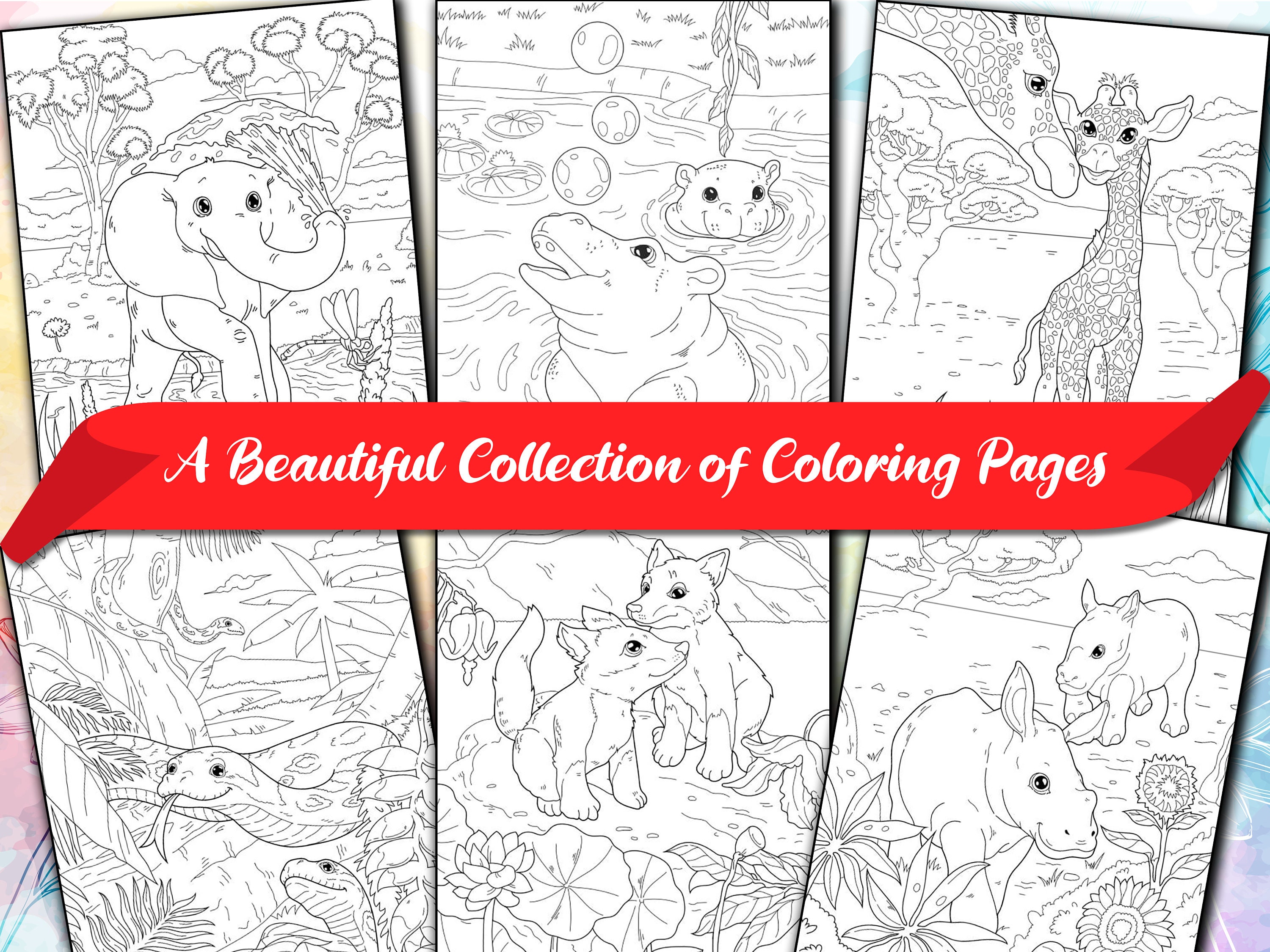 Jungle Baby Animals: Amazing Coloring Book With a Collection of ...