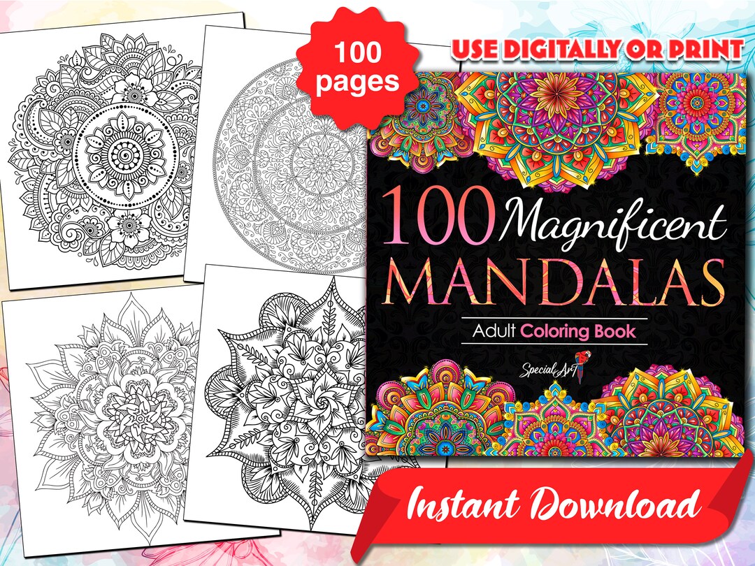 100 Magnificent Mandalas: an Adult Coloring Book With More Than 100 ...
