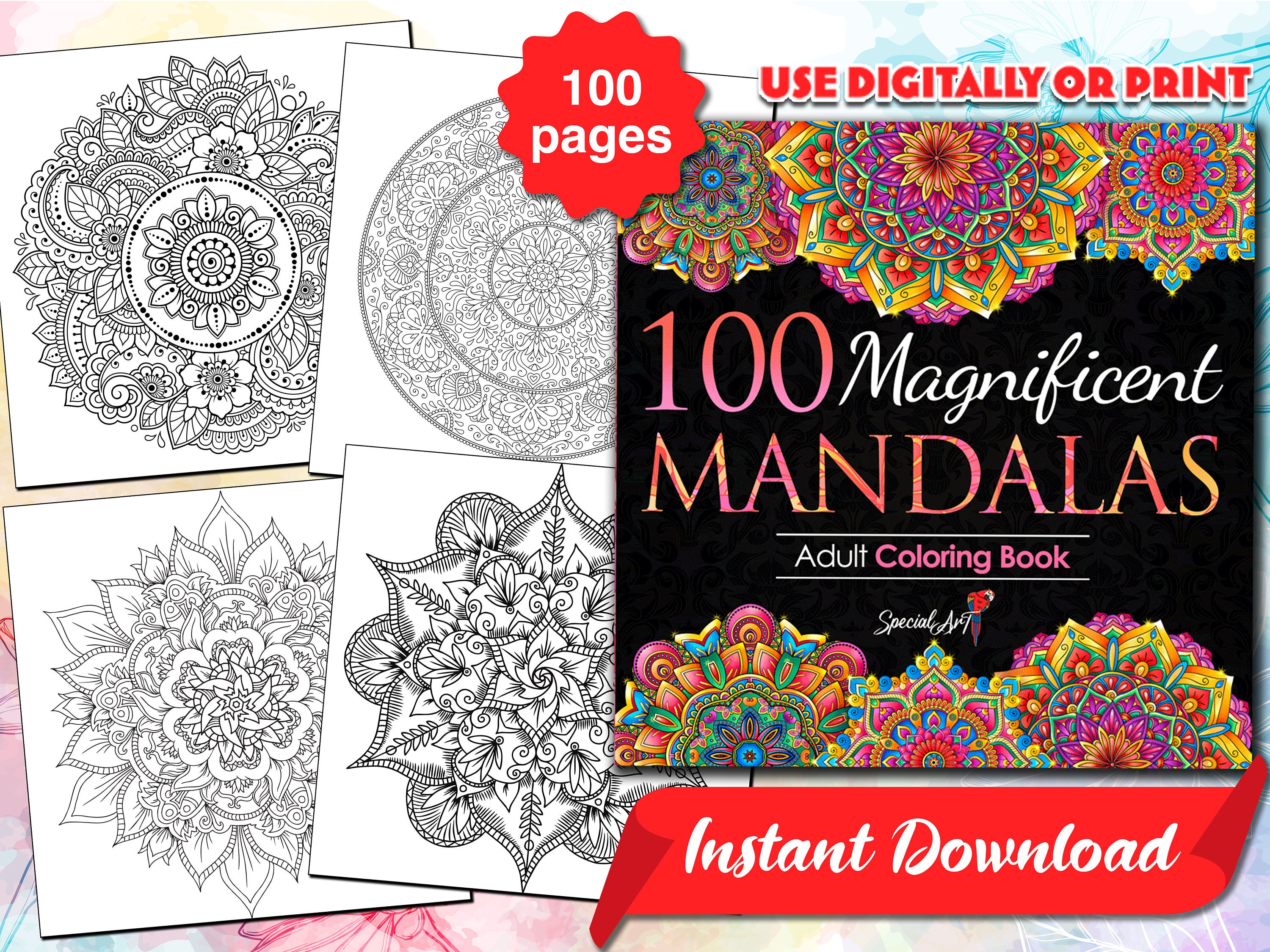 100 Magnificent Mandalas: an Adult Coloring Book With More Than 100 ...