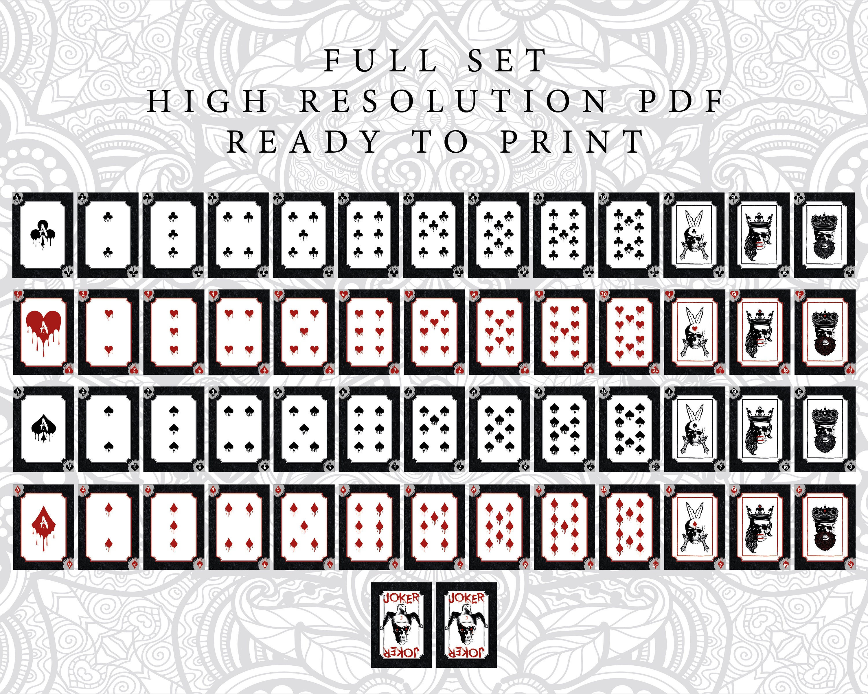 Playing Cards: Dead Kingdom DIGITAL DOWNLOAD - Etsy