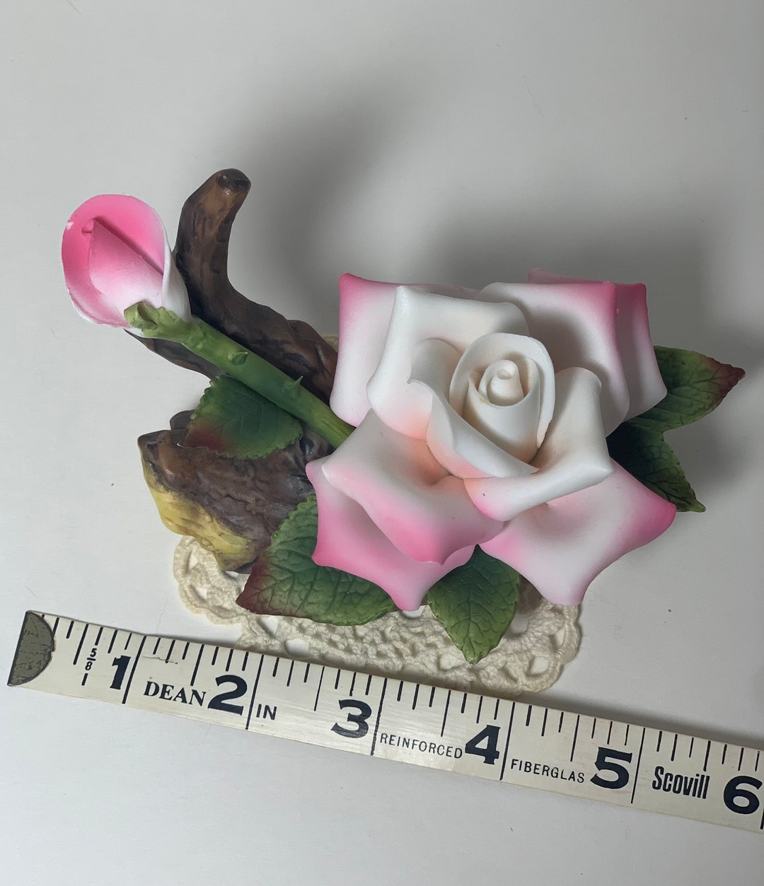 Lefton Pink Rose Figurine - Etsy