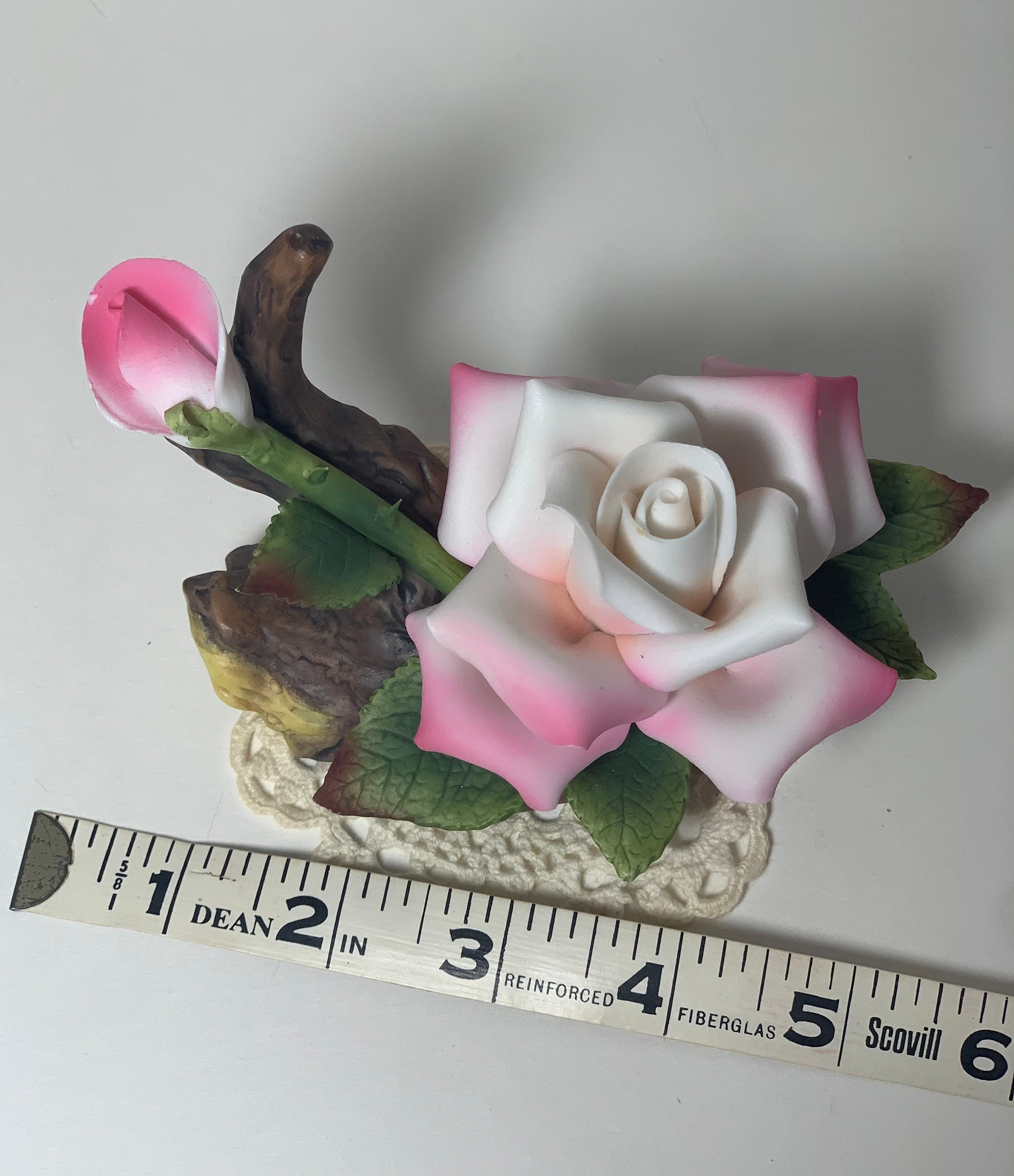 Lefton Pink Rose Figurine - Etsy