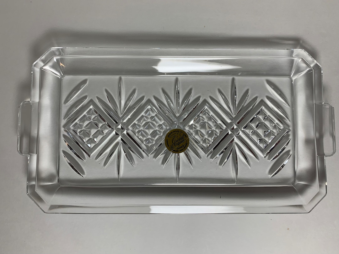 Lead Crystal Cheese Plate - Etsy