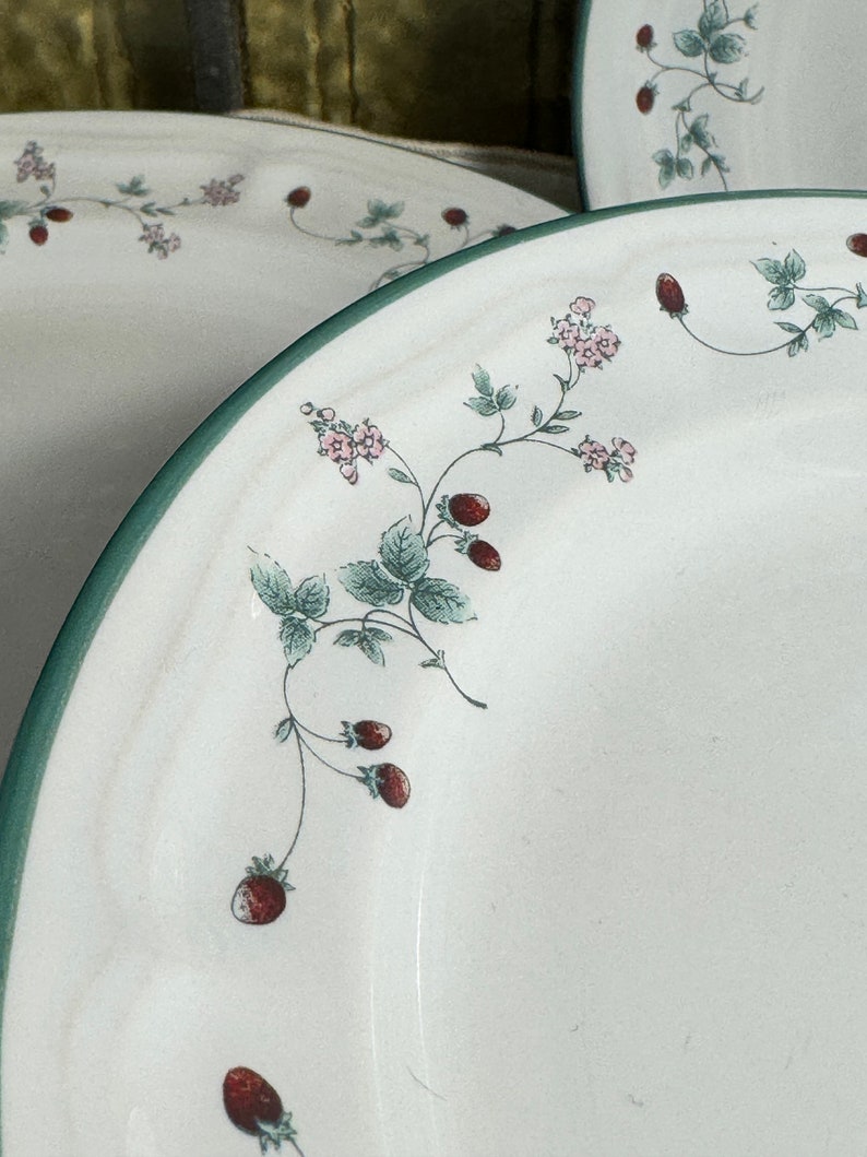 Vintage Summer Fruit Stoneware Dessert/bread Plates, Set of 6 - Etsy