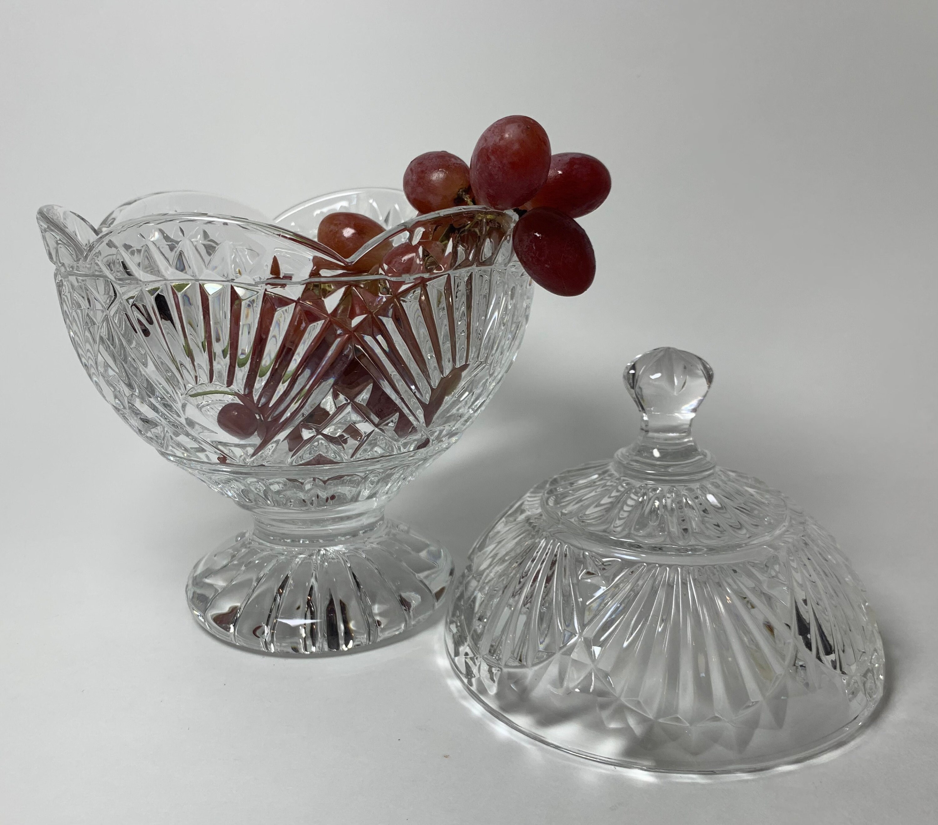 Lead Crystal Lidded Candy Dish - Etsy