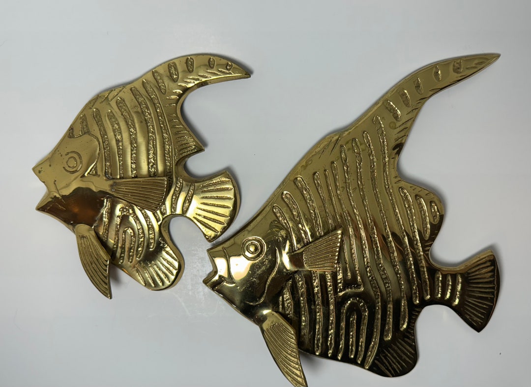Brass Angel Fish Wall Decor, Set of 2 - Etsy