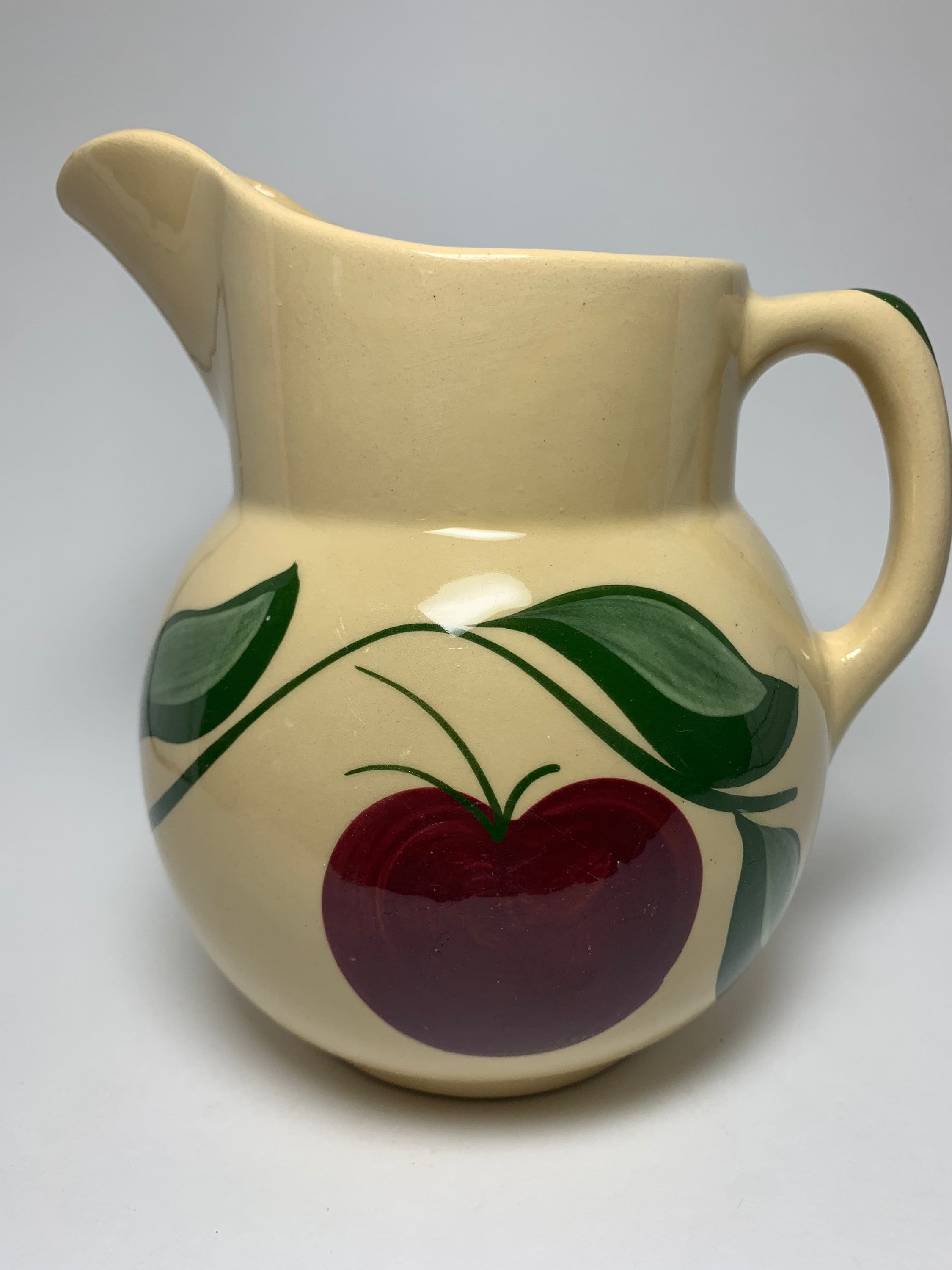 Vintage Wyatt Pottery Apple Pitcher - Etsy