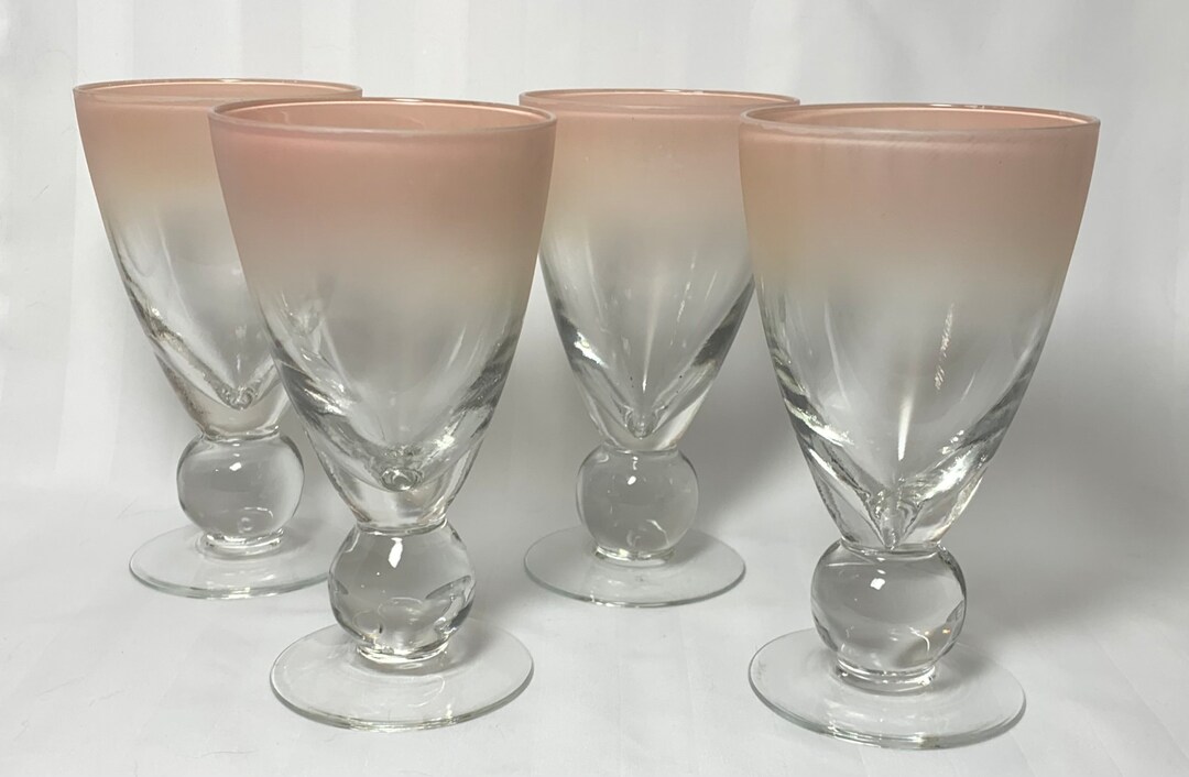 Ball Footed Water Goblets, Set of 4 - Etsy