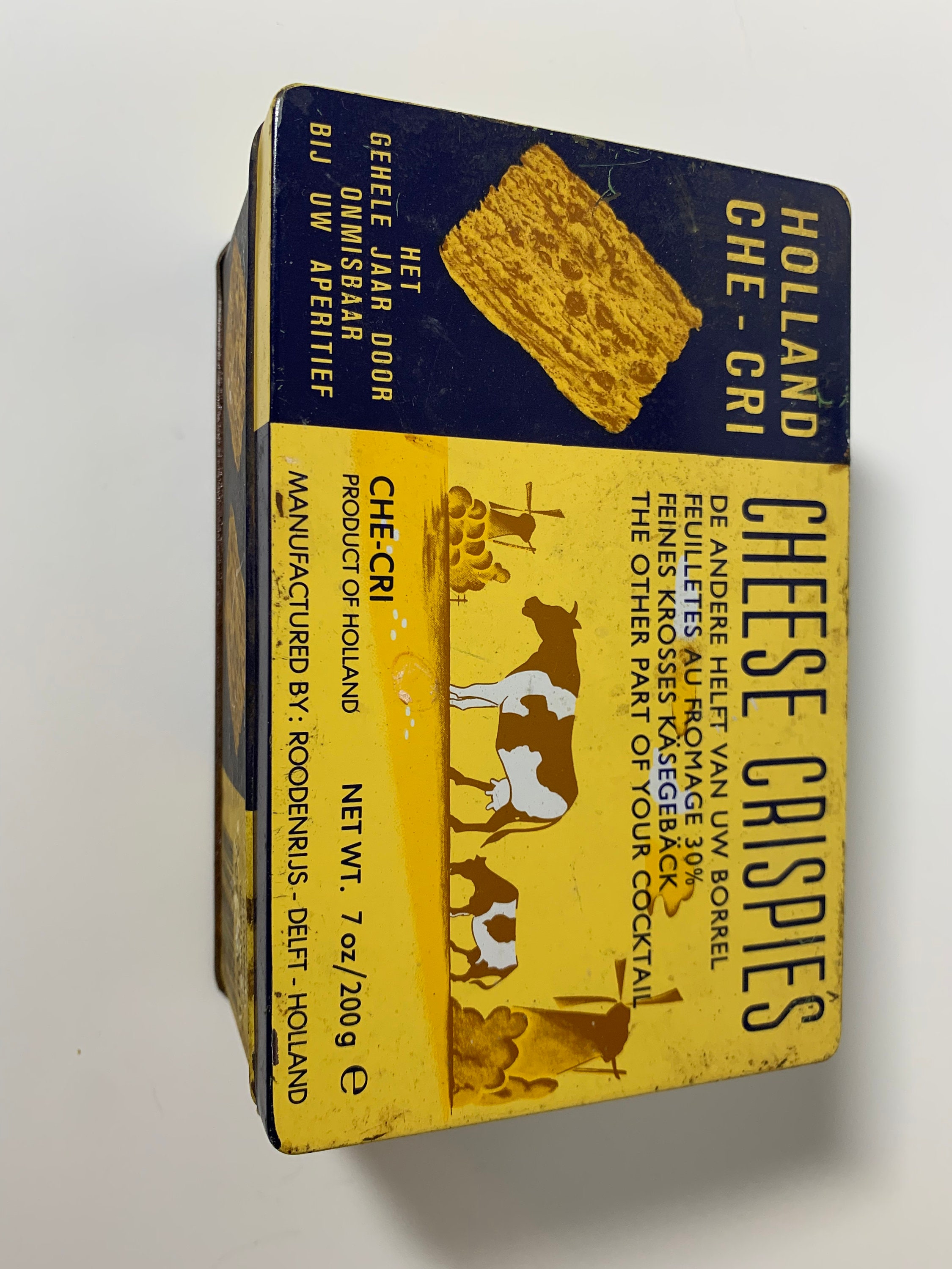 Vintage Holland Tin Cheese Crispies Crackerbox - Etsy
