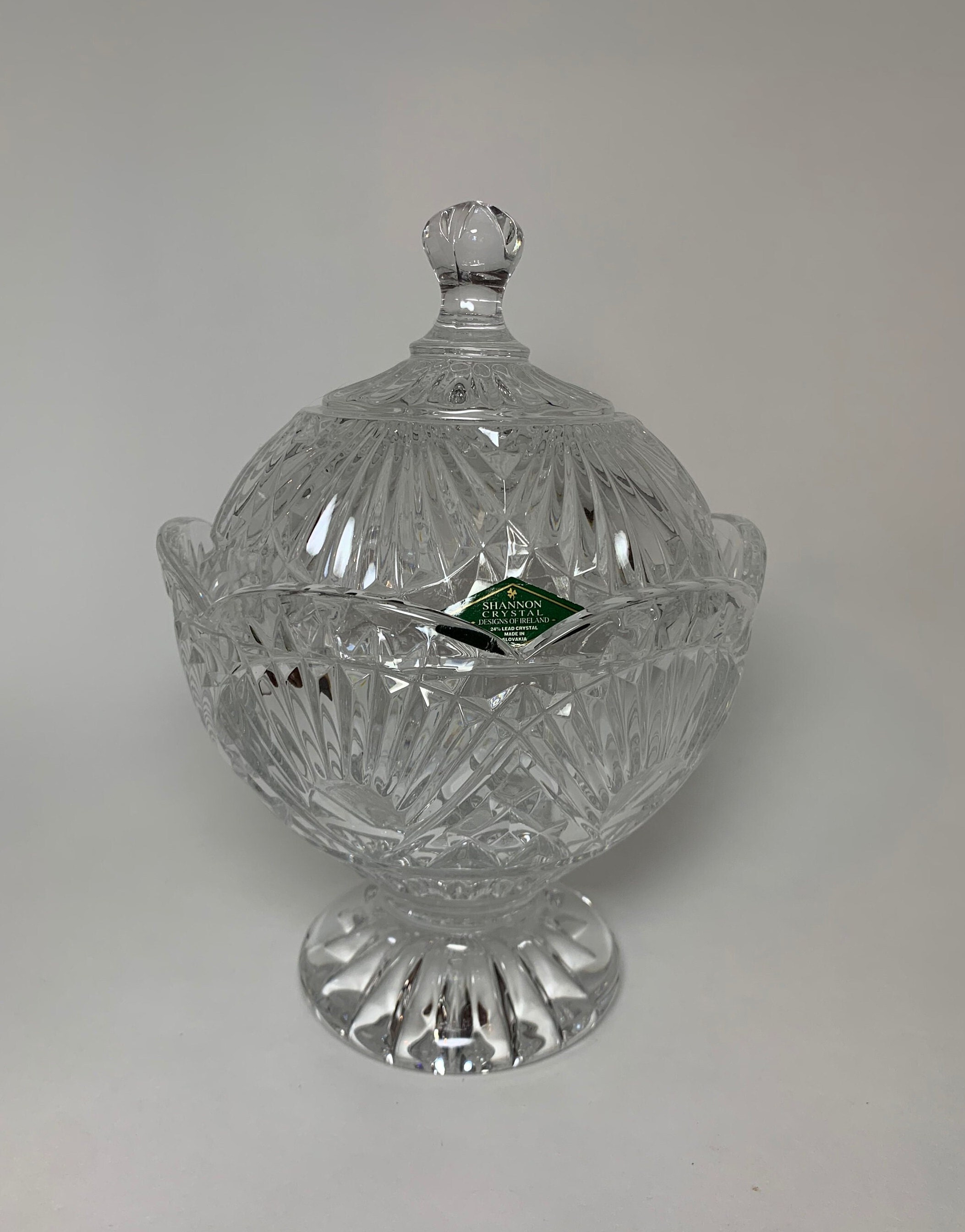 Lead Crystal Lidded Candy Dish - Etsy