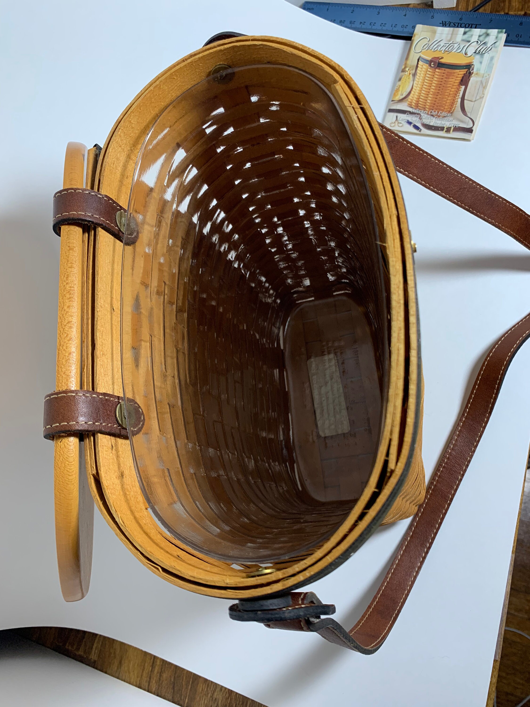 Vintage Longaberger Lined Saddlebrook Basket With Lid - Etsy