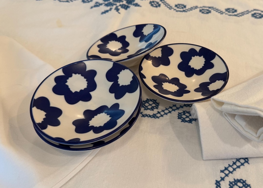 Crofton Blue and White Tapas Dishes, Set of 4 - Etsy