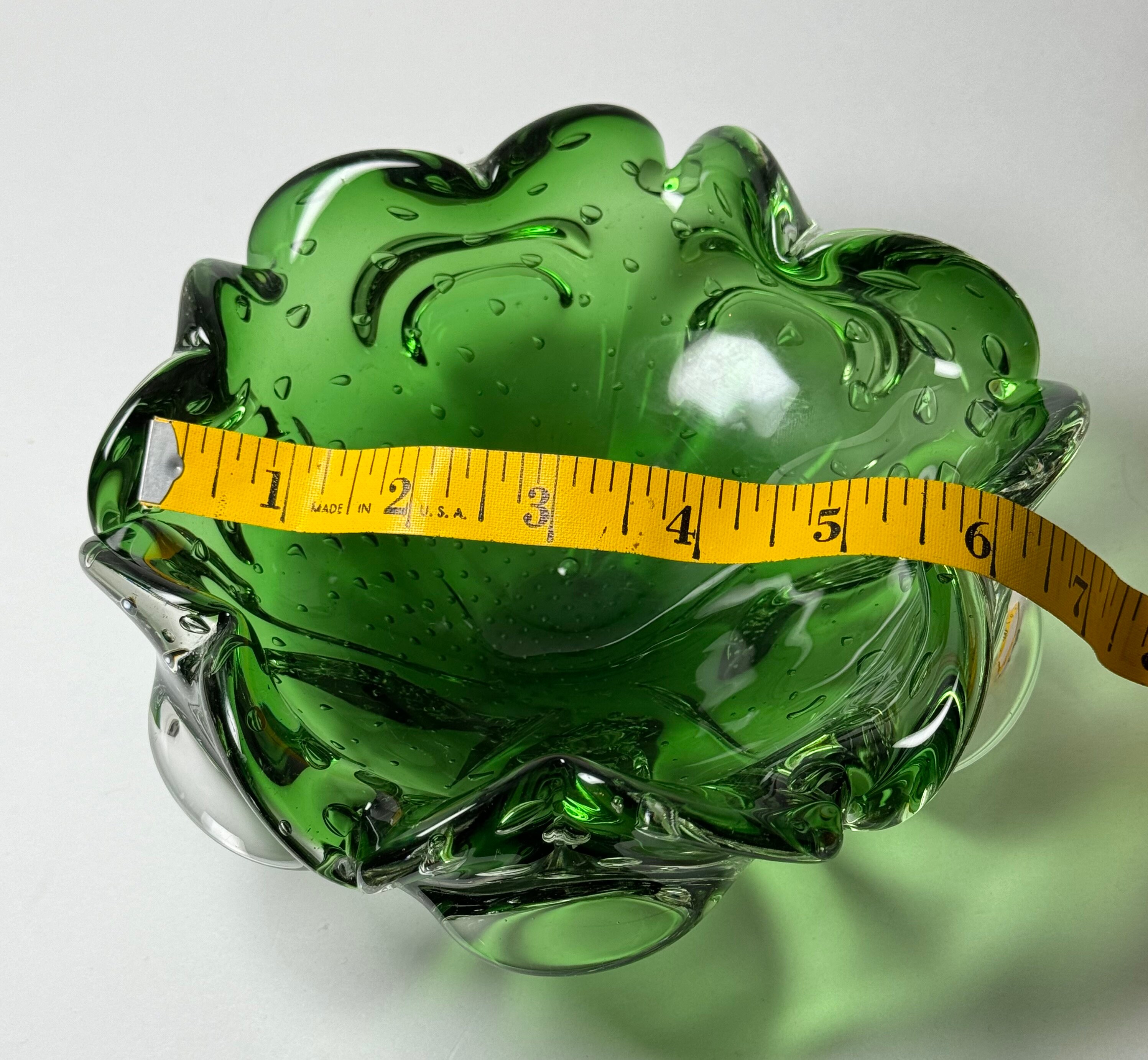 Emerald Art Glass Dish - Etsy
