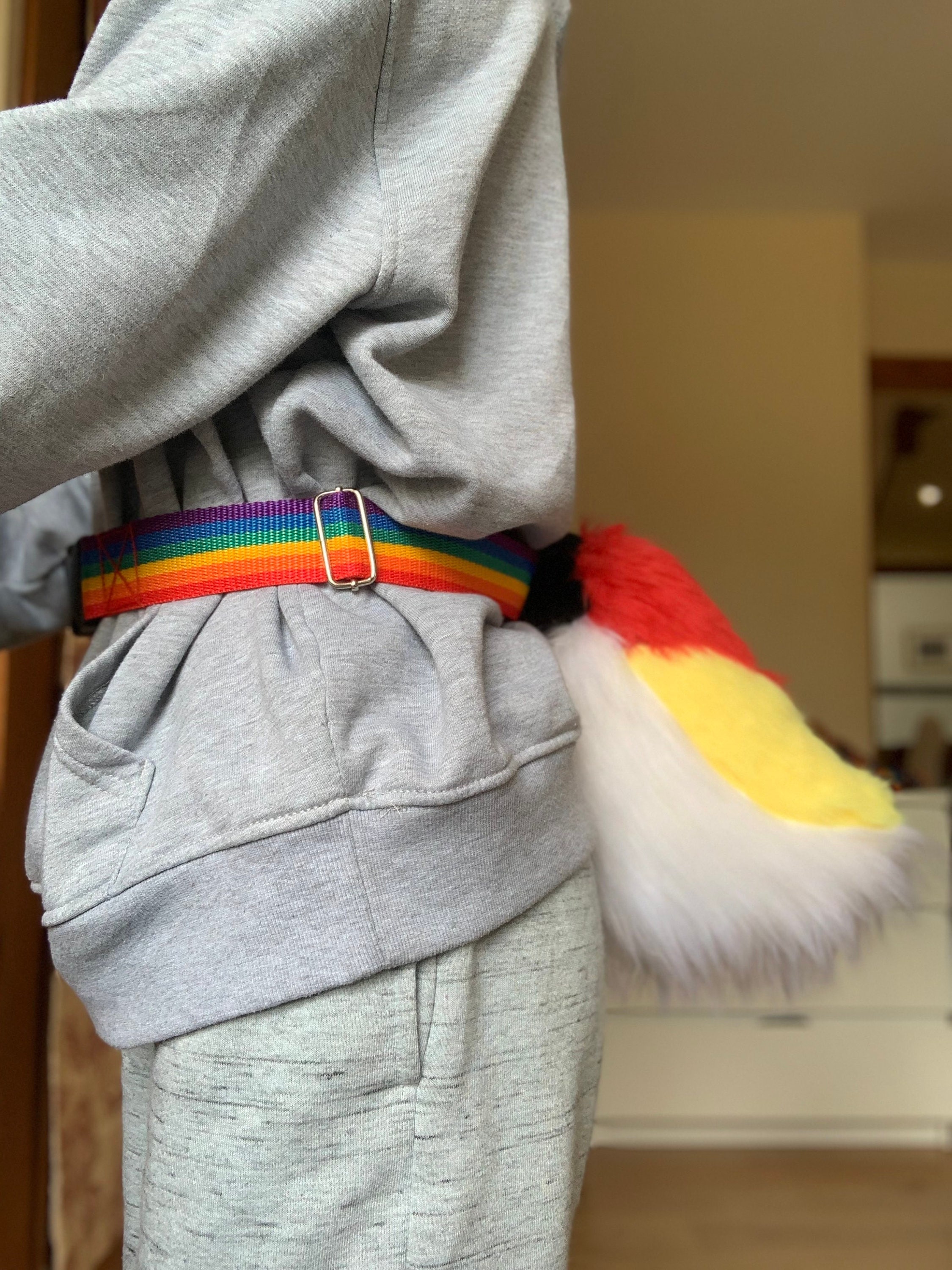 Fursuit Tail Belt Rainbow - Etsy UK