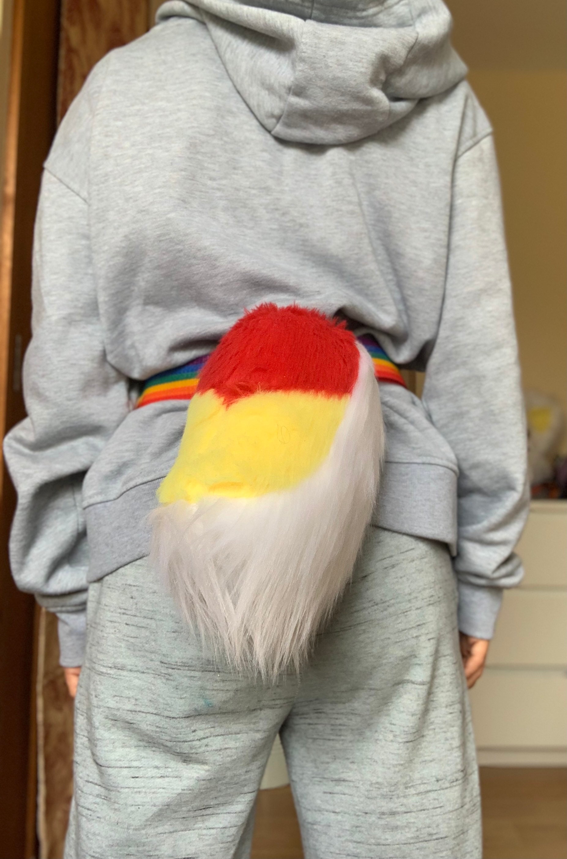 Fursuit Tail Belt - Rainbow - Etsy UK