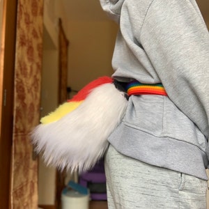 Fursuit Tail Belt - Rainbow - Etsy