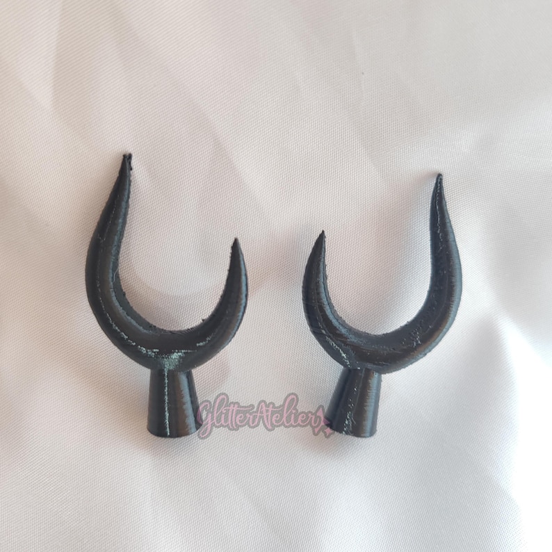 Alastor Horns | Hazbin Hotel Cosplay Prop | Lightweight Black Plastic ...