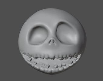 Jack Skellington Head STL File – Nightmare Before Christmas 3D Model ...