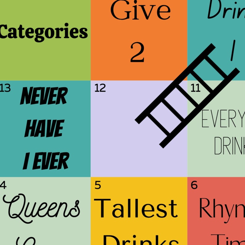Drunk Snakes and Ladders Great for Parties, Pre-games and Bachelorette ...