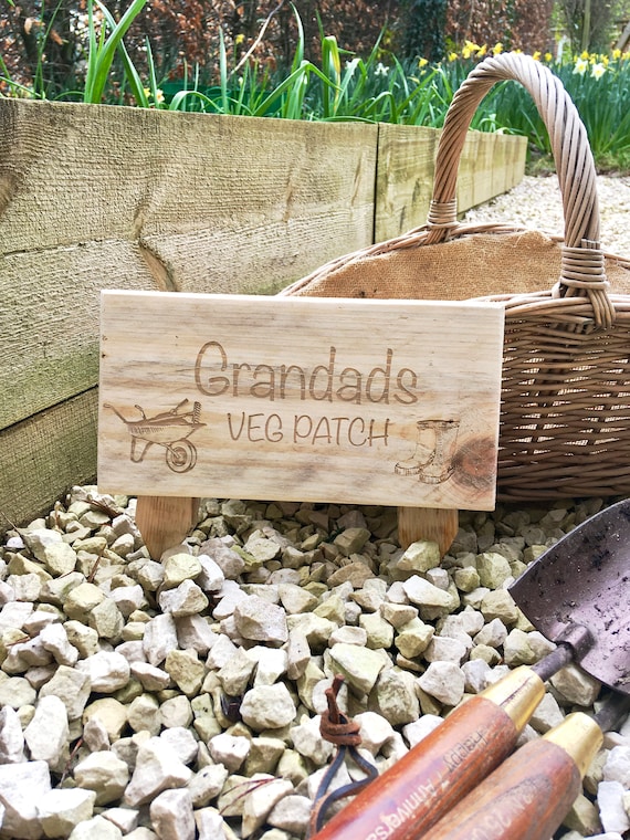 Grandads Veg Patch Garden Sign Personalised Garden Sign | Etsy
