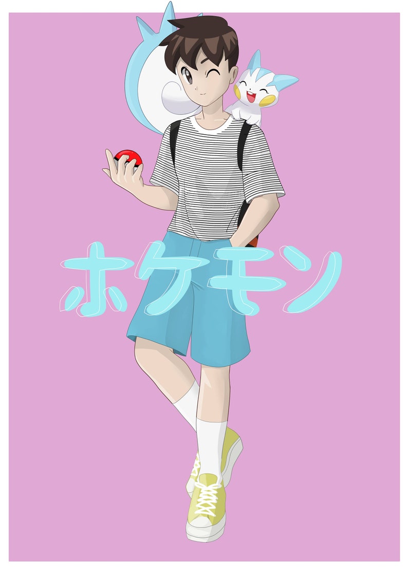 Pokemon Trainer Custom Portrait / Pokemon Fan Gift - Etsy