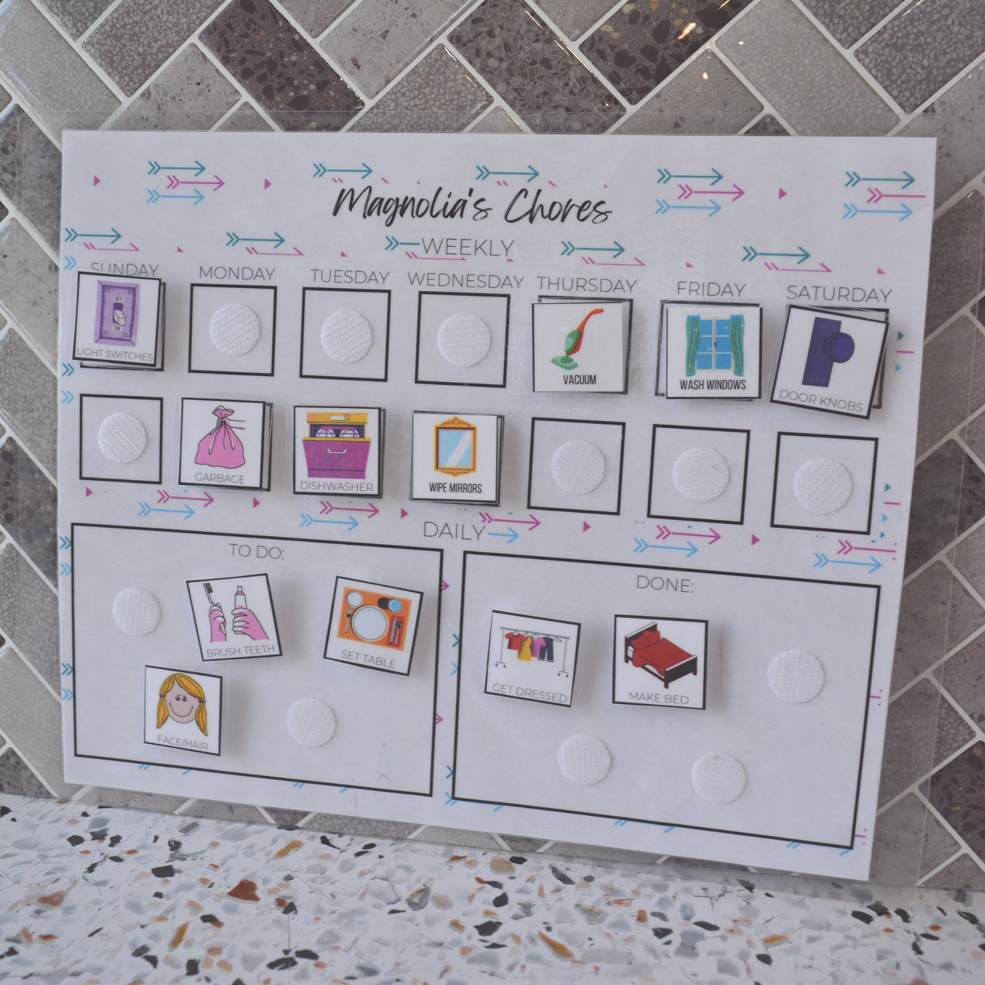 Personalized Chore Chart Made for You | Laminated Chore Chart | Kids ...